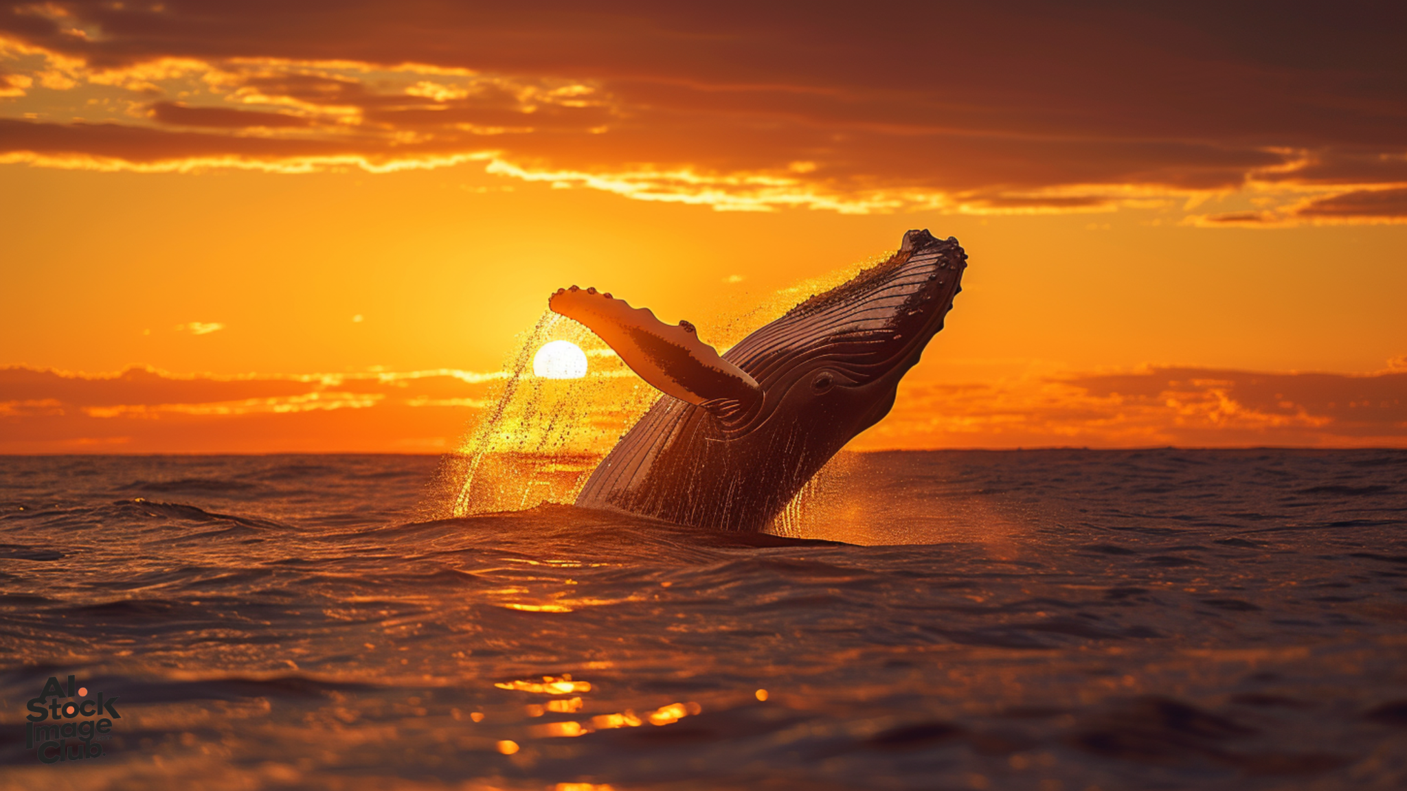 AI Stock Image Club - Humpback Whale Windows Desktop Wallpaper - AI ...